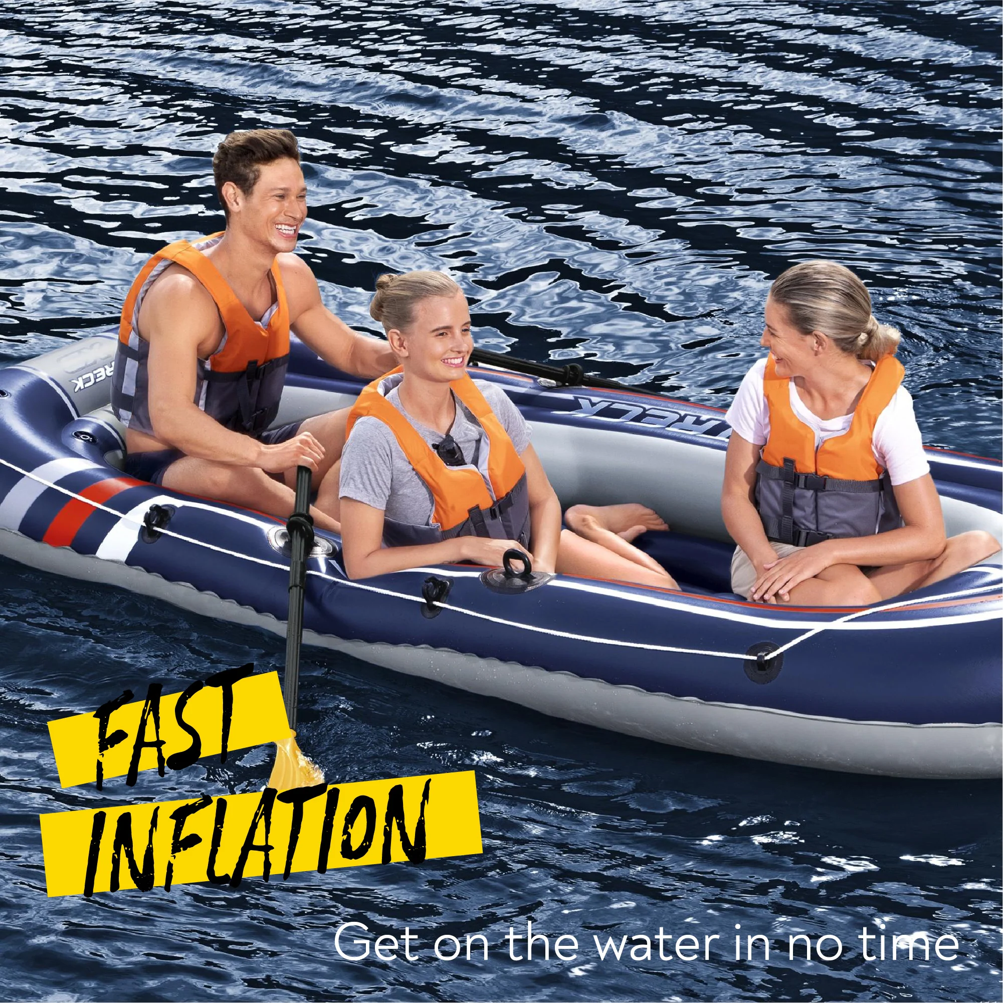 Hydro-Force 3 Person Inflatable Raft Set Treck X3 - Bestway Store UK