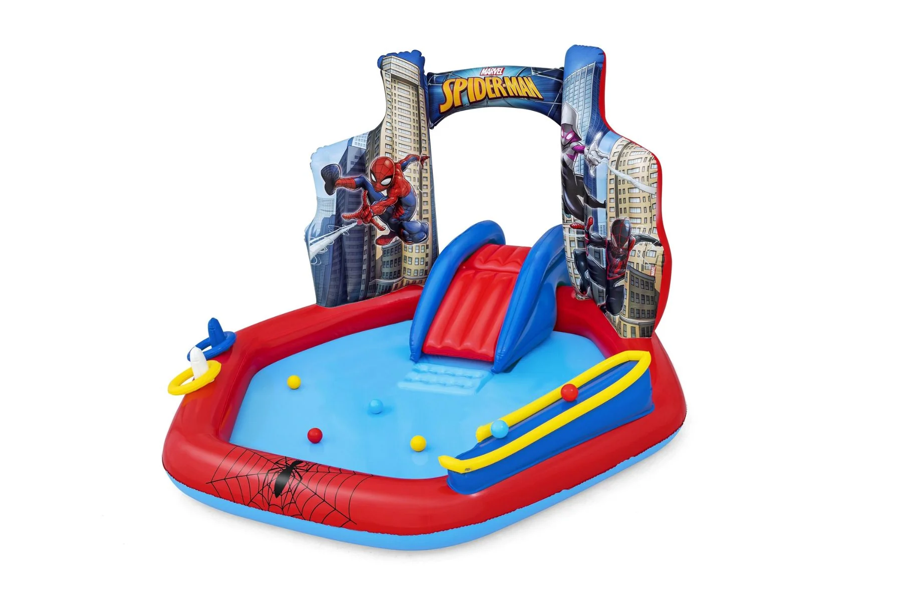 Marvel Spiderman Inflatable Paddling Pool With Play Centre - Bestway Store