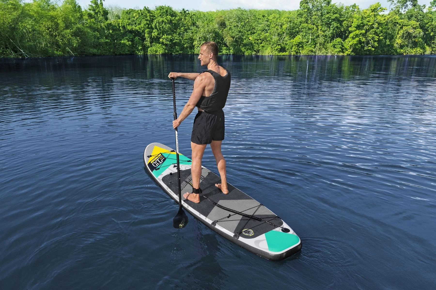 Hydro-Force 10ft Inflatable Paddle Board/ Kayak Set - Aqua Wander ...